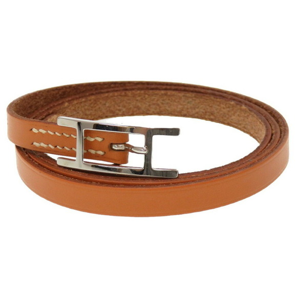 Hermes | Jewelry | Hermes Api 3 Triple Row Leather Brown Bracelet ...